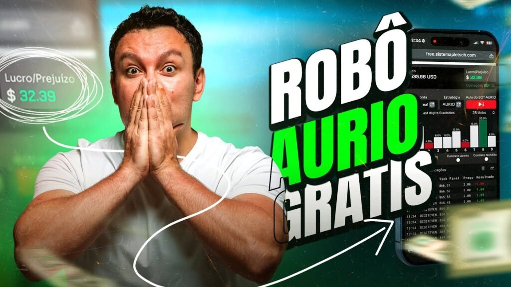 Robô Trader Áurio: $30+ por Dia no Celular de Forma Automática! DERIV | Trade Market Brasil