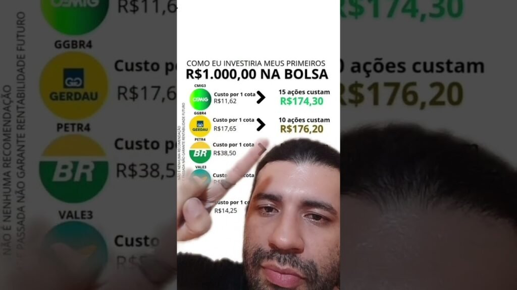 COMO INVESTIR R$1000 NA BOLSA DE VALORES ONDE INVESTIR R$1000 REAIS # ...